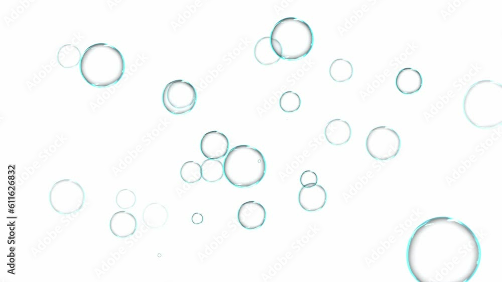 Soap bubble animation slowly falling on a green screen. Soap bubble ...