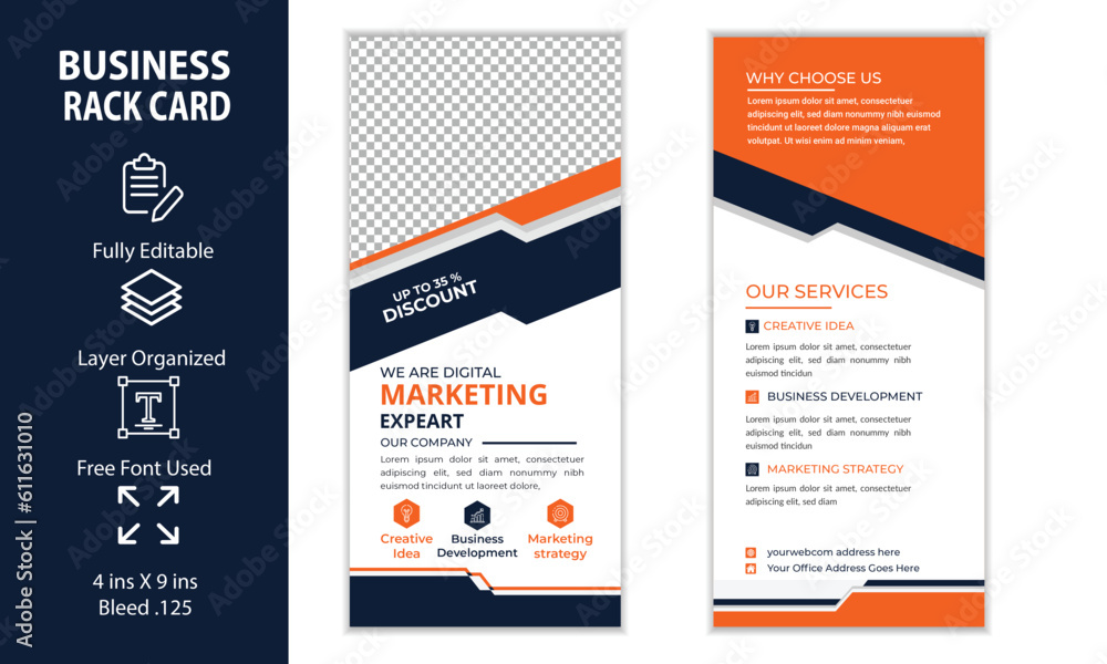 Rack card or dl flyer template Design for Corporate Business Stock ...
