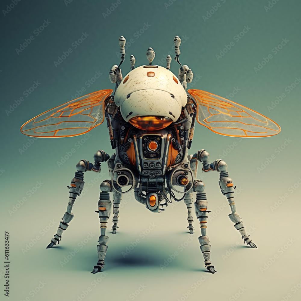 Robot Insect Stock Illustration | Adobe Stock