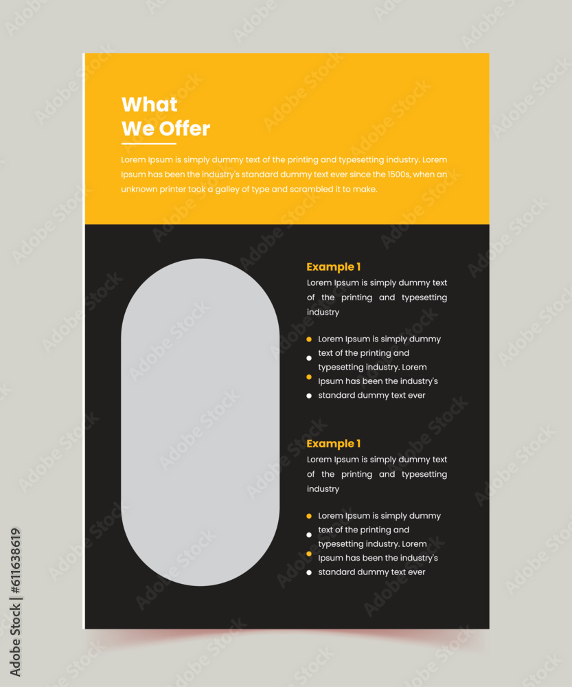 Professional corporate business brochure, booklet template, multi-page ...