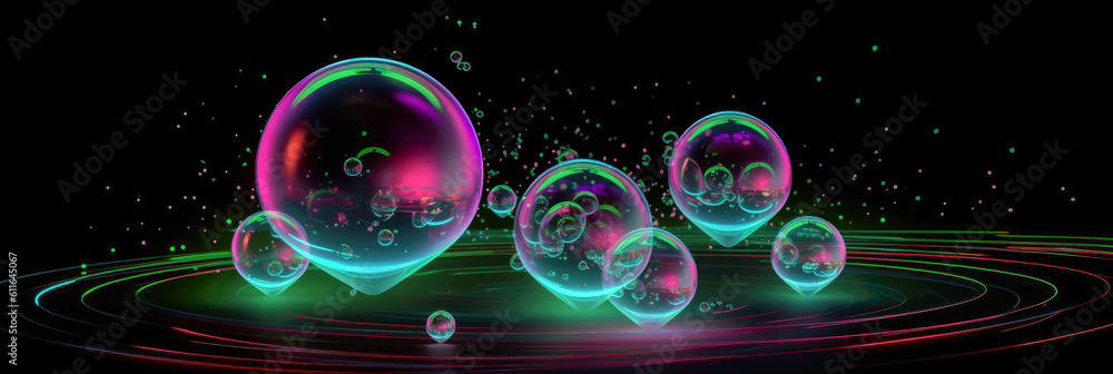 abstract art elements of slime and liquid,crystal, spheres, chaotic ...