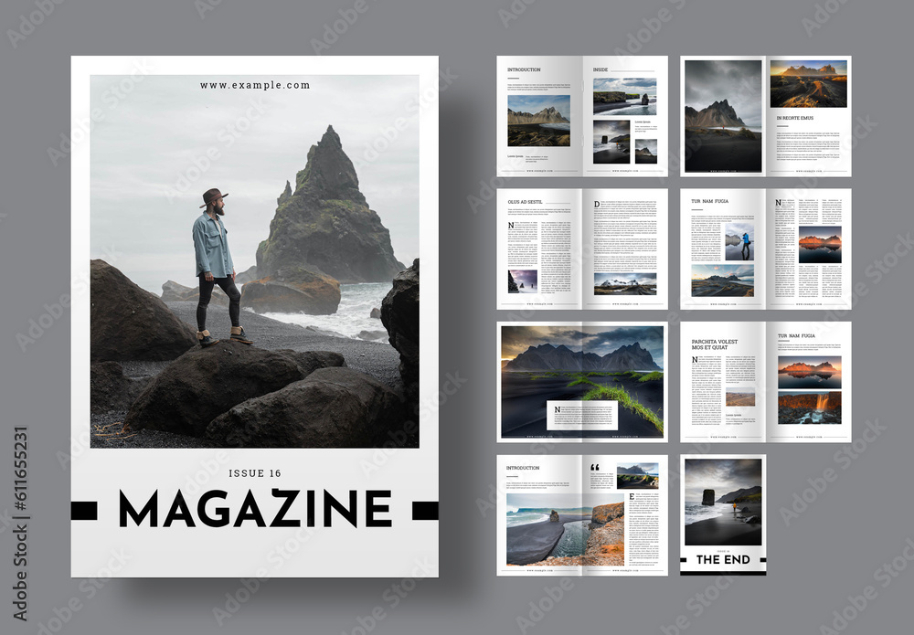 Magazine Template Stock Template | Adobe Stock