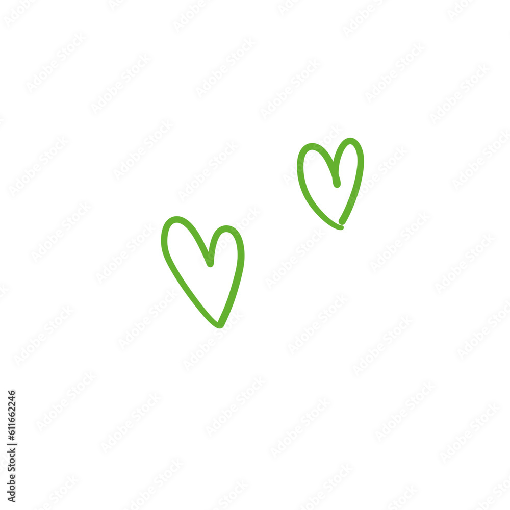 heart shaped green leaf love Lineart,blob,abstract,brush,cartoon,emoji ...