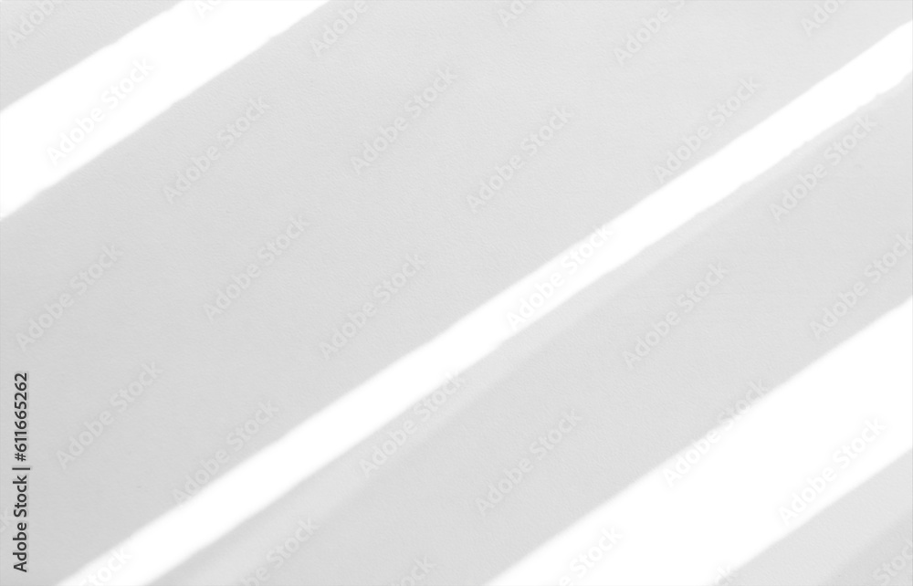 Shadow Striped diagonal sun light reflection from window on white wall ...