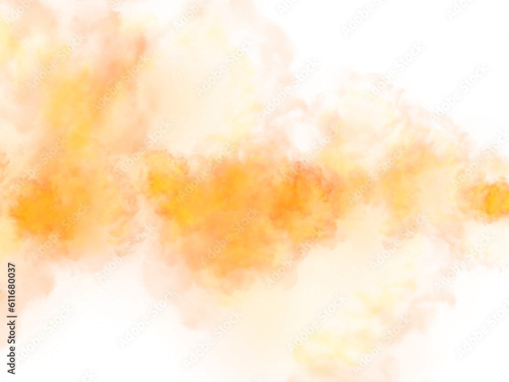 Abstract transparent orange color smoke, festival and celebration color ...