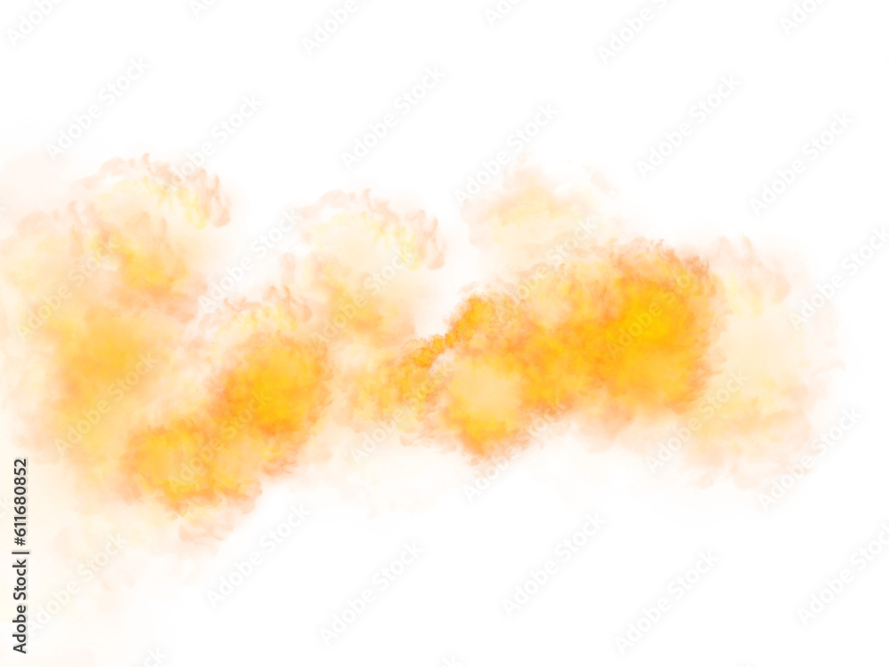 Abstract transparent orange color smoke, festival and celebration color ...
