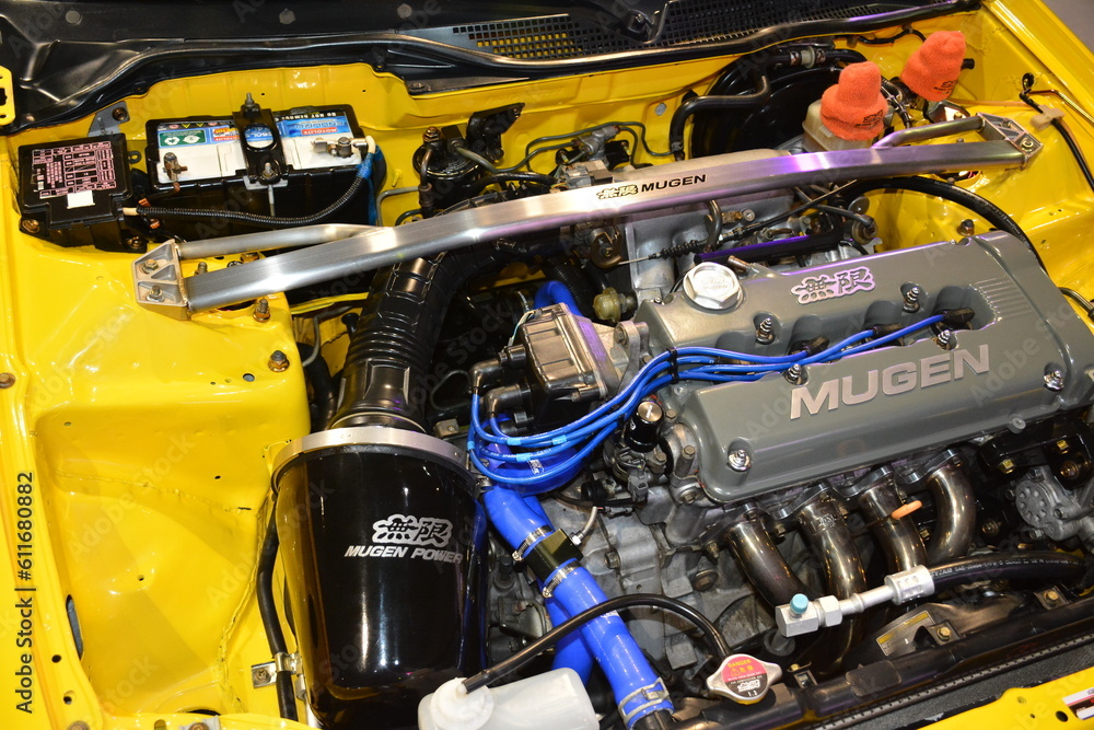 Honda civic mugen engine at JDM Underground car show in Pasay ...