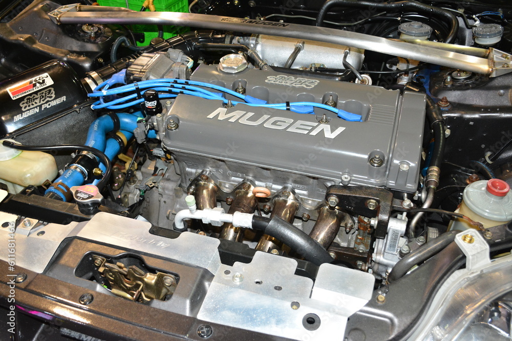 Honda civic mugen engine at JDM Underground car show in Pasay, Philippines Stock Photo | Adobe Stock