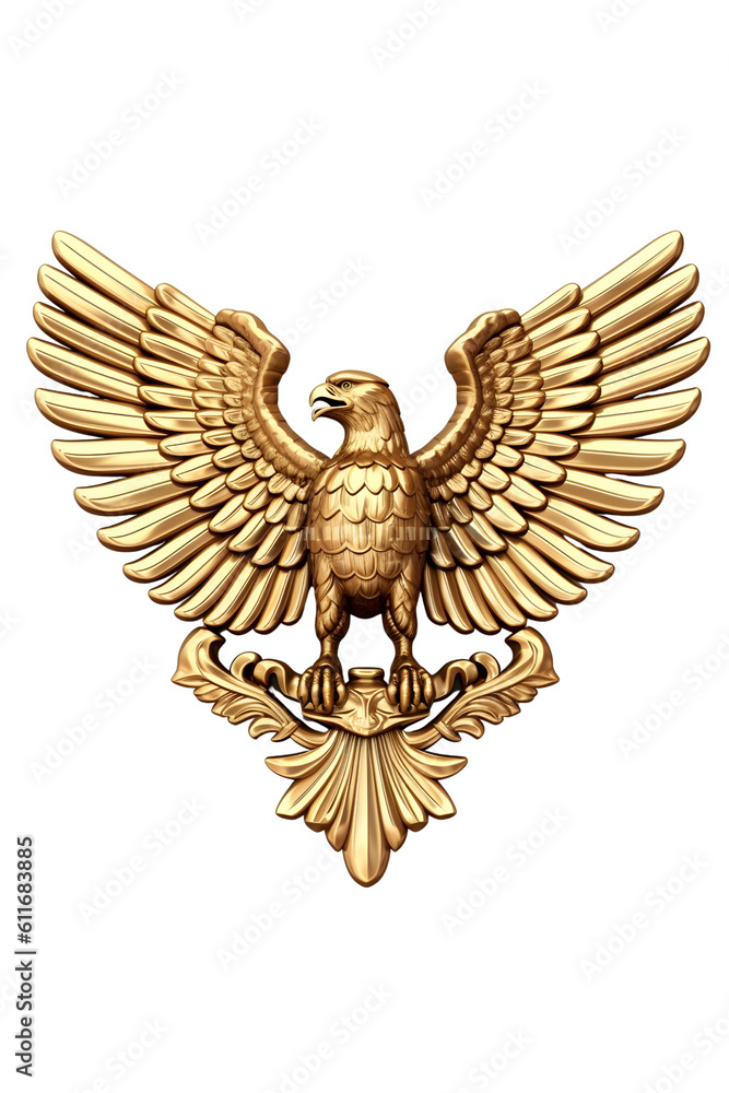 Gold eagle symbol trophy country symbol animal symbol Stock Illustration | Adobe Stock
