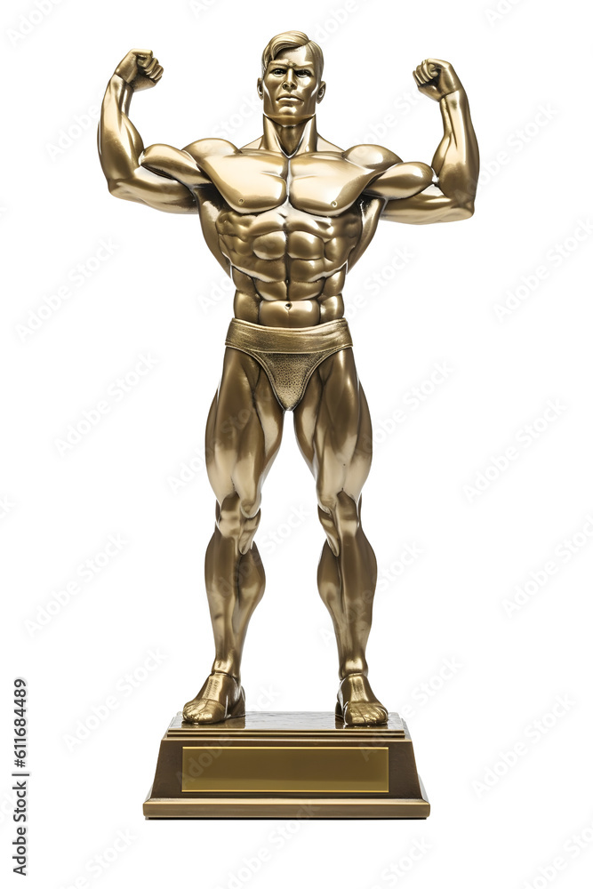 bodybuilder trophy, 3d Champion trophy, sports award, Winner prize ...