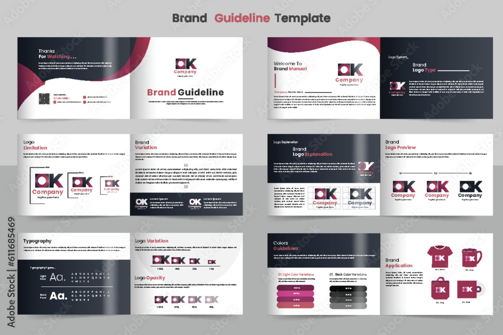 Landscape Brand Guidelines Design Brand Guideline Template, Simple ...
