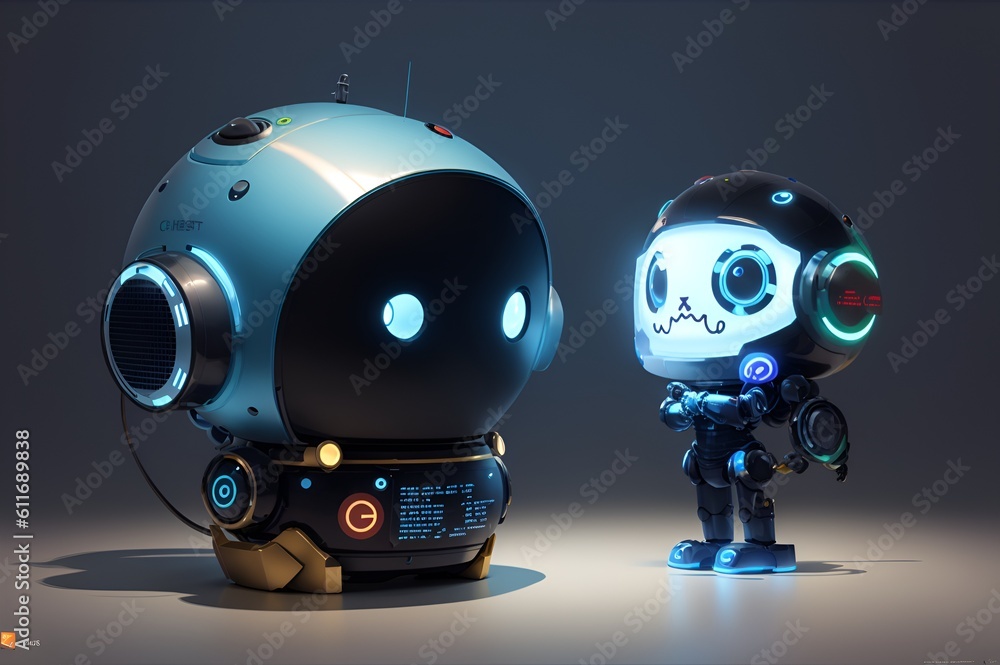 AI Chatbot Companion: Conversational Robot in 3D Render Stock ...