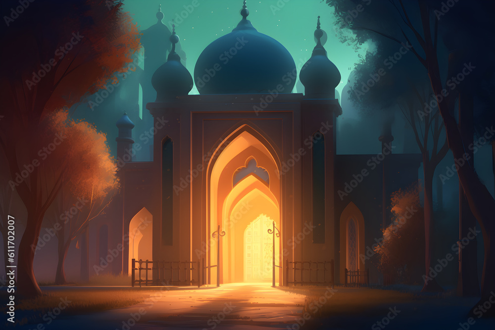 islamic calendar template design - generative ai Stock Illustration ...