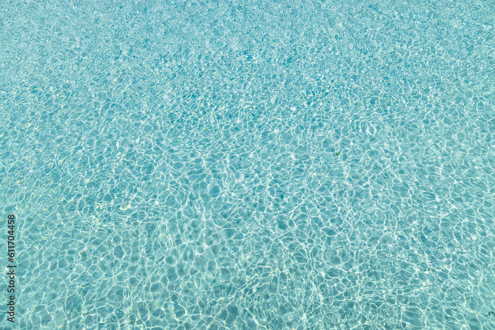 Tropical beach water background. Idyllic texture or crystal clear water ...