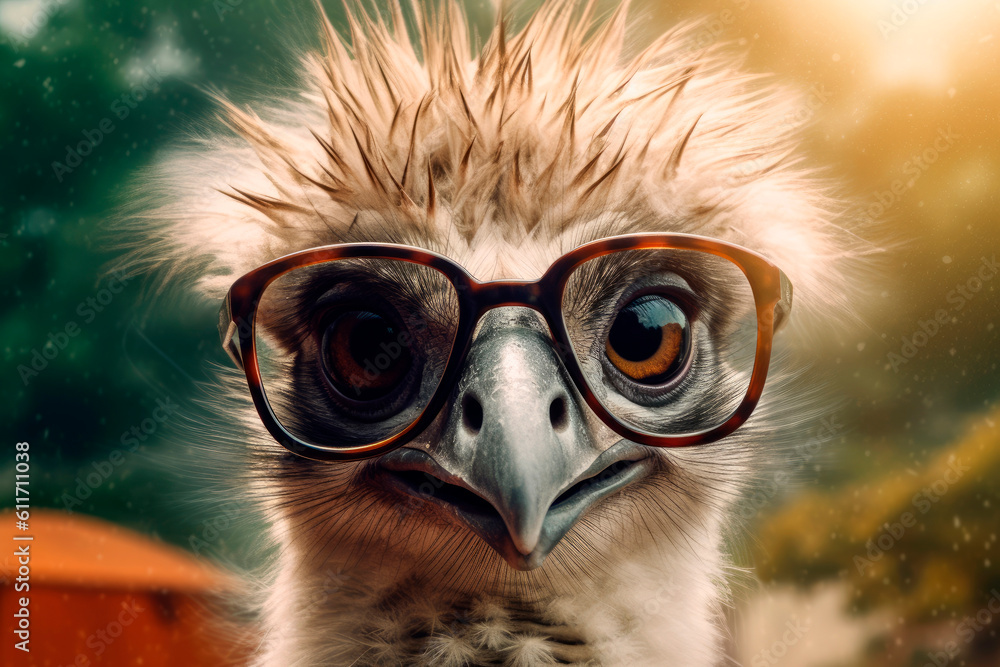 friendly and charismatic emu character involved in an everyday activity ...