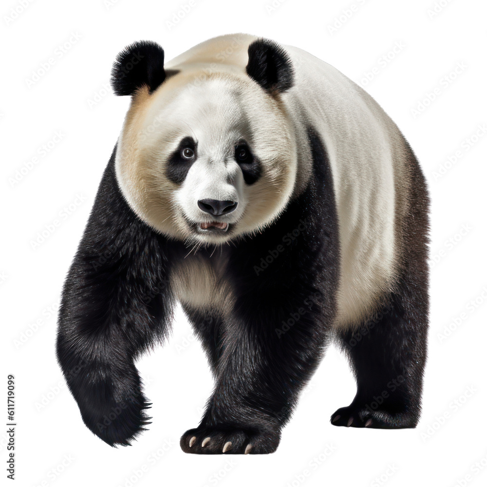 giant panda bear isolated on transparent background cutout Stock ...