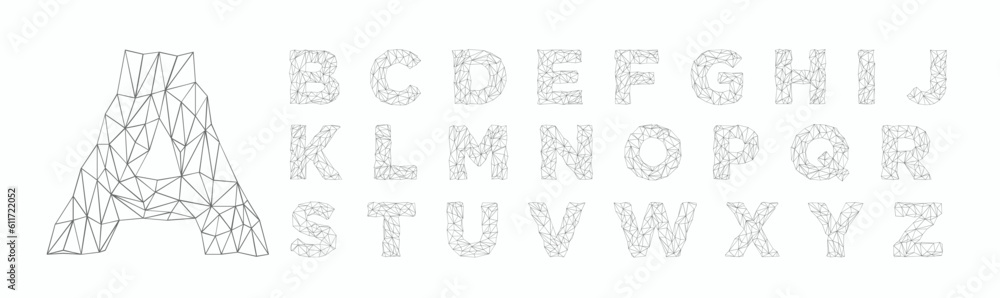 Architect alphabet, blueprint geometric letters, construction plan font ...