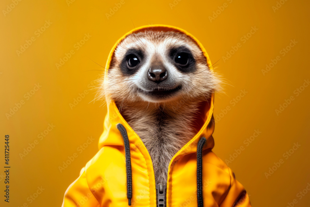 friendly and charismatic meerkat character involved in an everyday ...