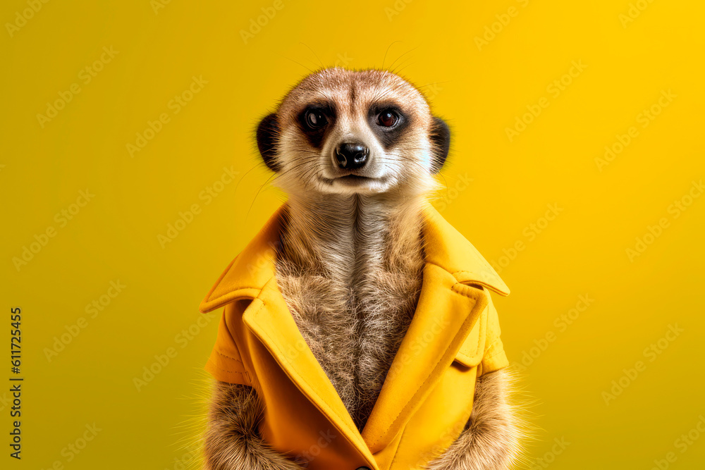friendly and charismatic meerkat character involved in an everyday ...