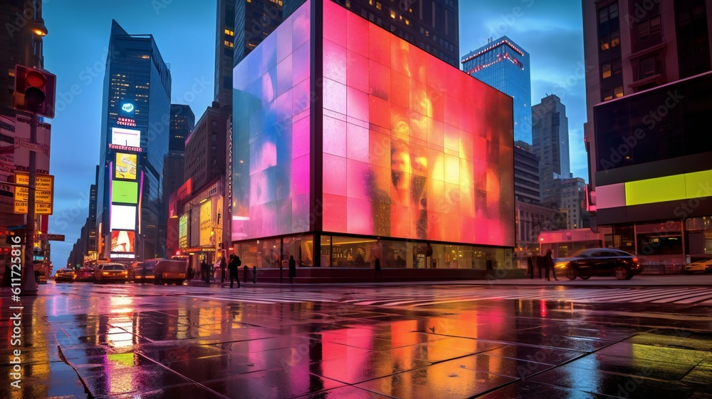 Digital Art Exterior City Design, Large digital billboard, Smooth glass ...