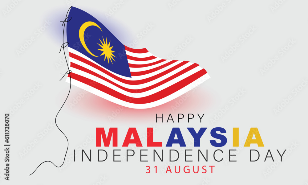 Malaysia independence day. background, banner, card, poster, template ...