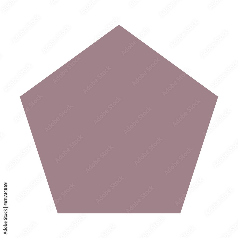 Pentagon geometric shape element symbol for preschool education for ...
