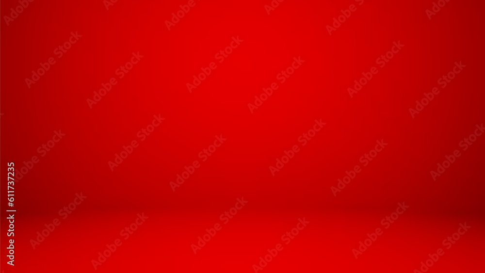 Empty red color studio room background ,product display Stock Vector ...