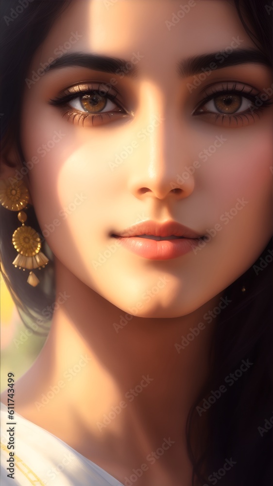 Punjab woman, ultra focus, face illumined, face detailed, 8k resolution ...