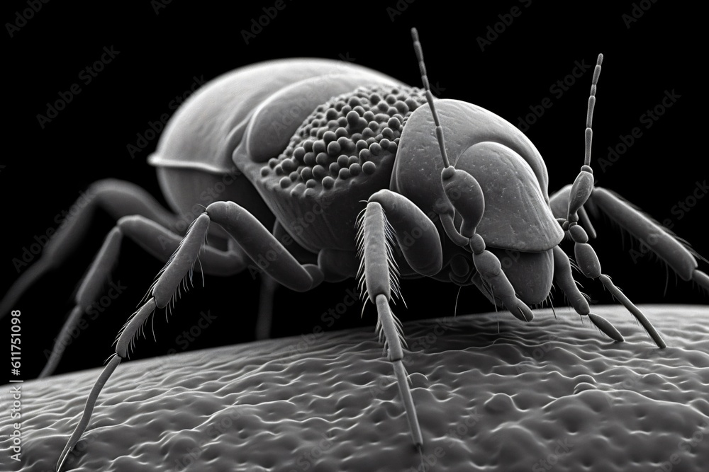 microscopic view of a bed bug, generative ai Stock Illustration | Adobe Stock