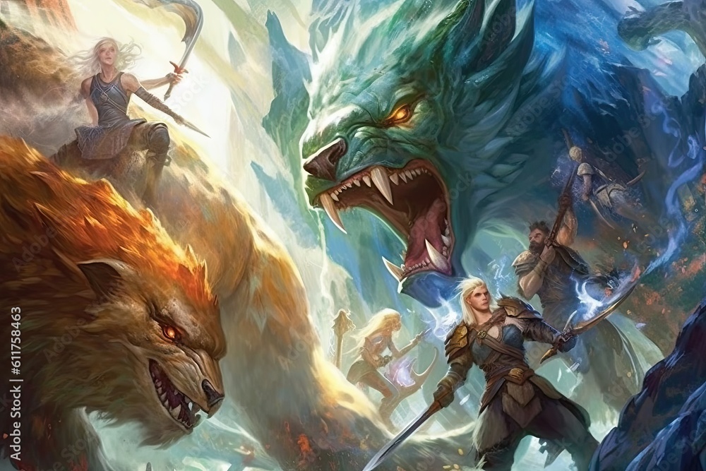 Ilustrace „Embark on an epic fantasy adventure into a realm of mythical ...