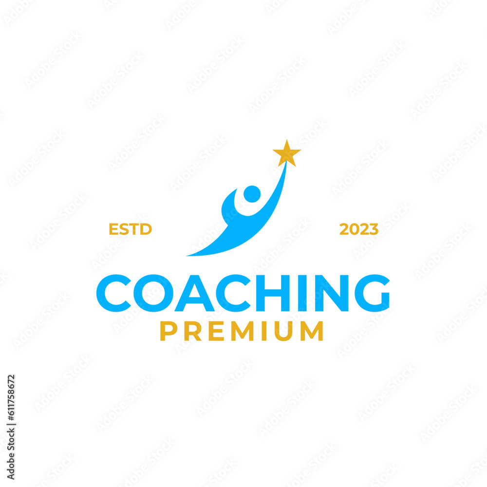 Coach success logo design for life coaching design vector illustration ...
