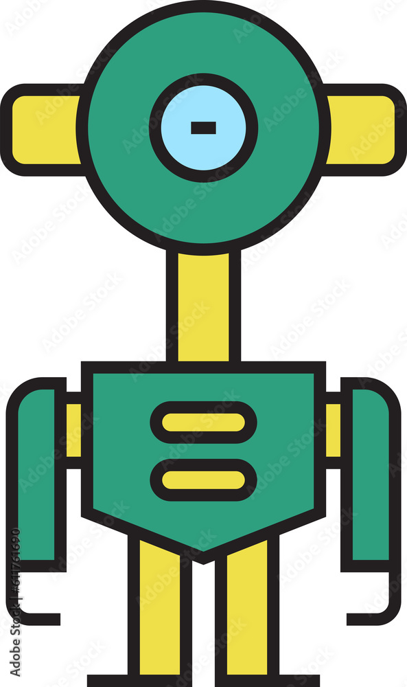 cartoon robot avatar Stock Illustration | Adobe Stock