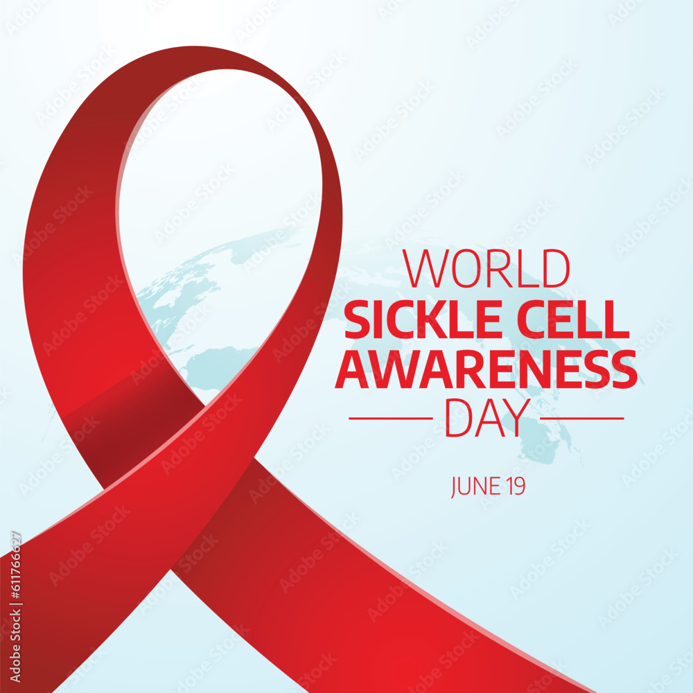 world sickle cell awareness day design template for celebration. sickle ...
