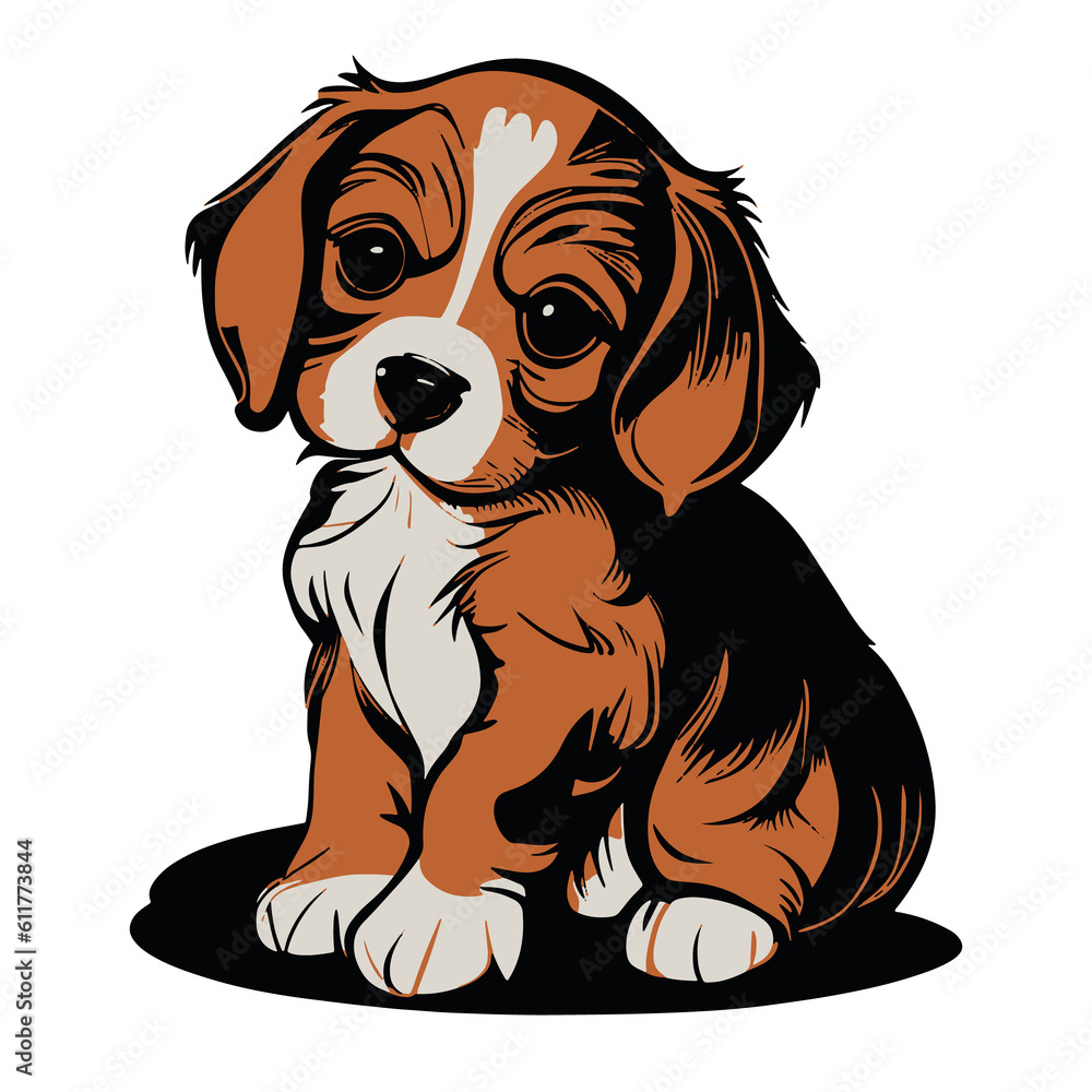 Cartoon Dog Design, Png, illustration, Generative AI ilustração do ...