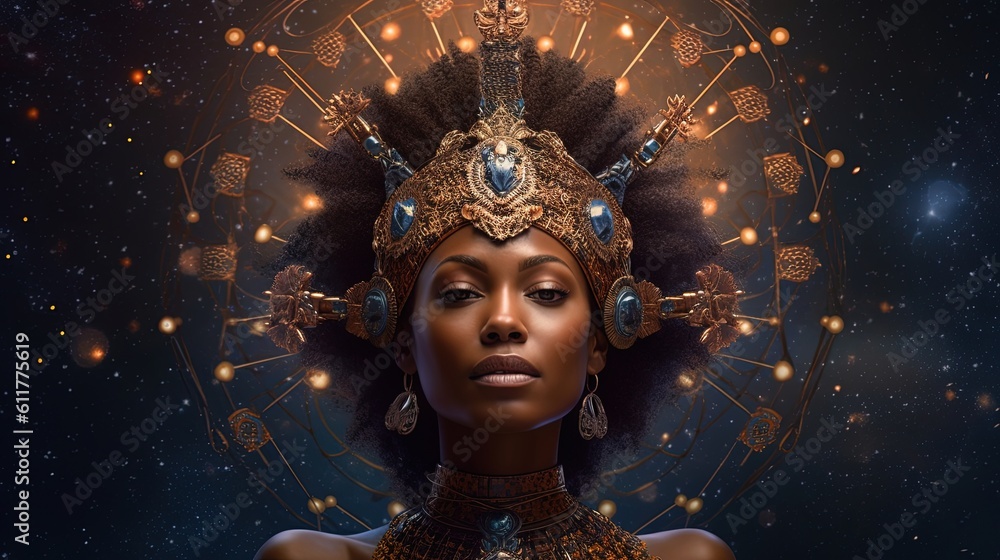 Mindfulness consciousness, New Age concept of Starseed. Beautiful ...