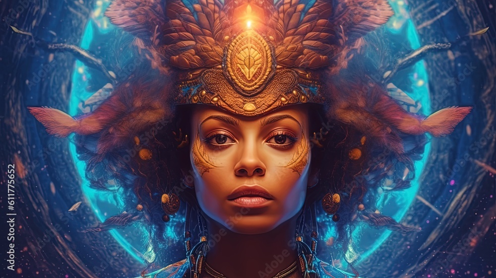 Mindfulness consciousness, New Age concept of Starseed. Beautiful ...