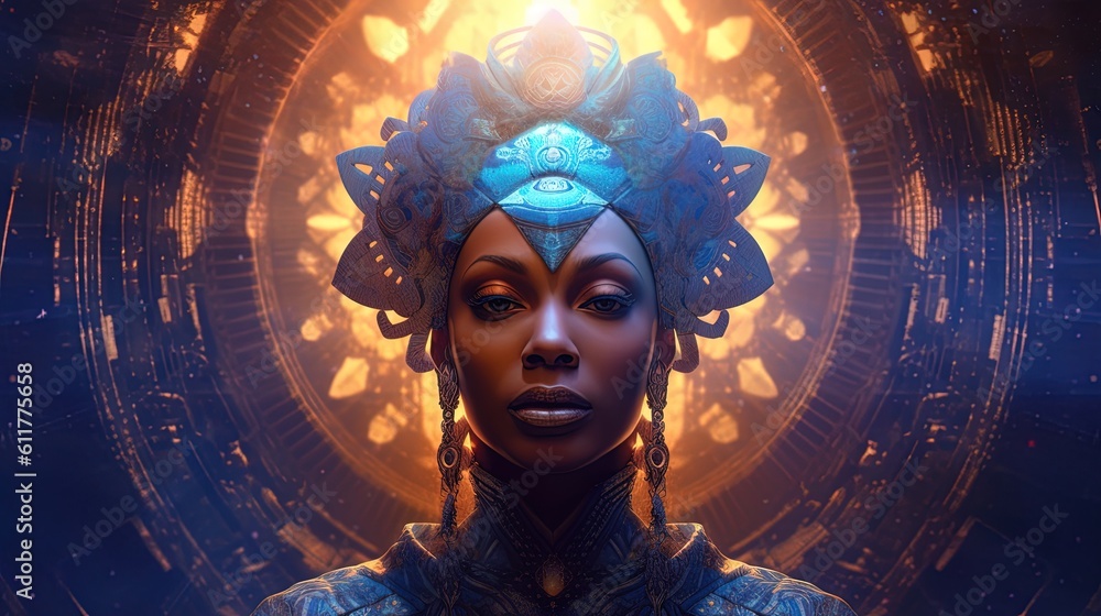 Mindfulness consciousness, New Age concept of Starseed. Beautiful ...