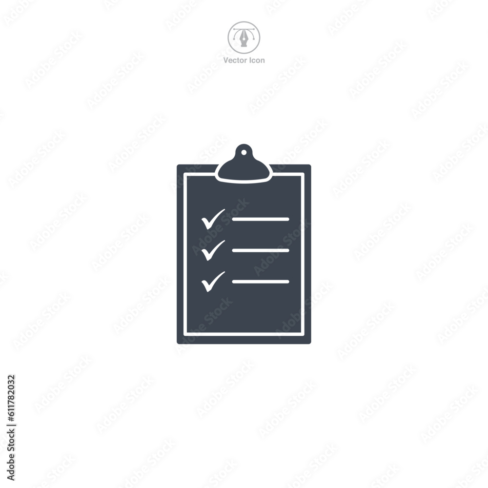 Checklist icon. A simple and organized vector illustration of a ...