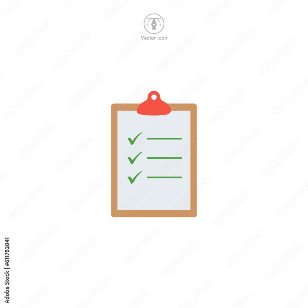 Checklist icon. A simple and organized vector illustration of a ...