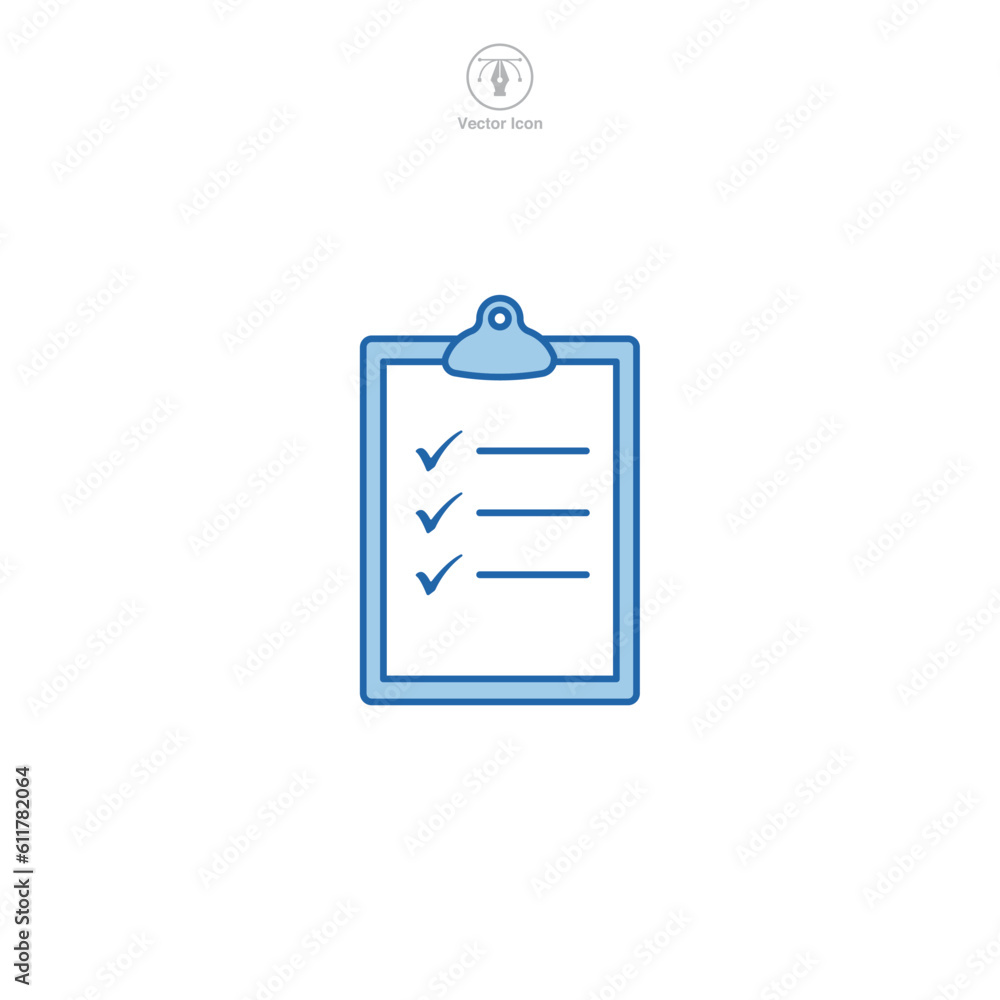 Checklist icon. A simple and organized vector illustration of a ...