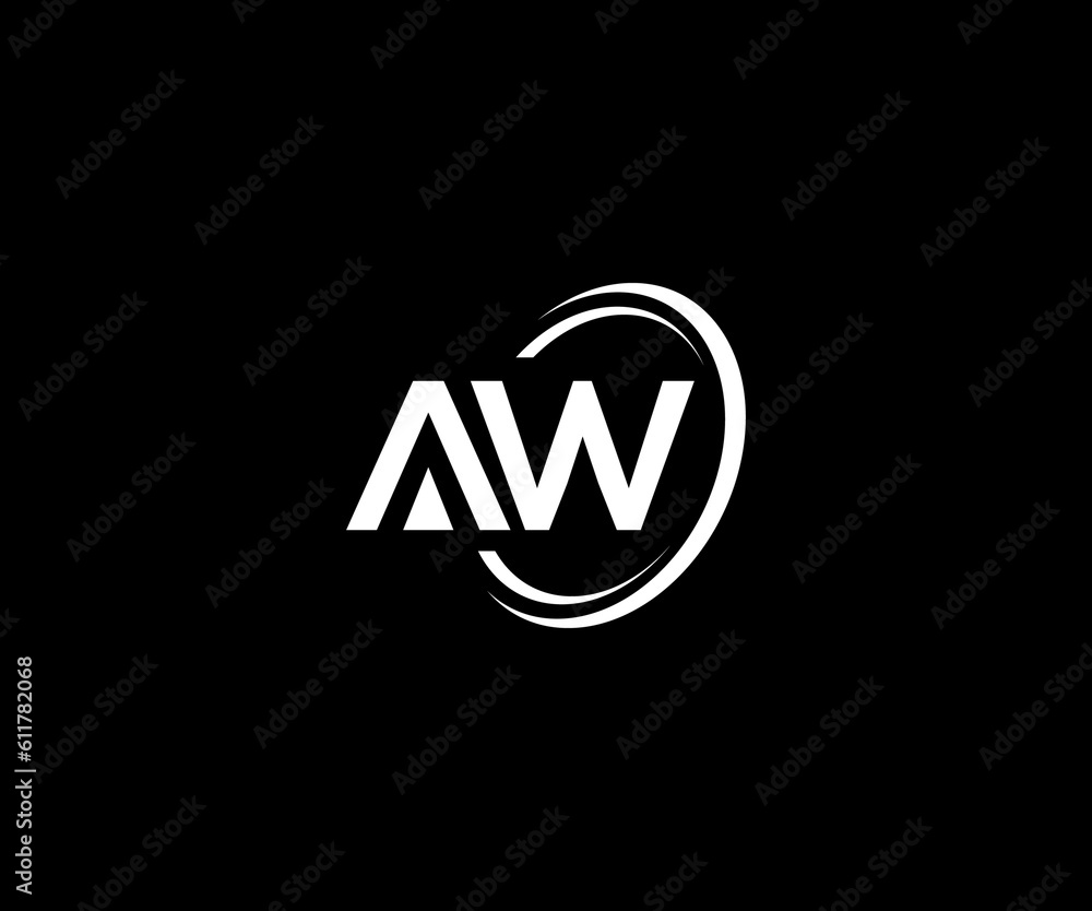 aw logo Stock Vector | Adobe Stock