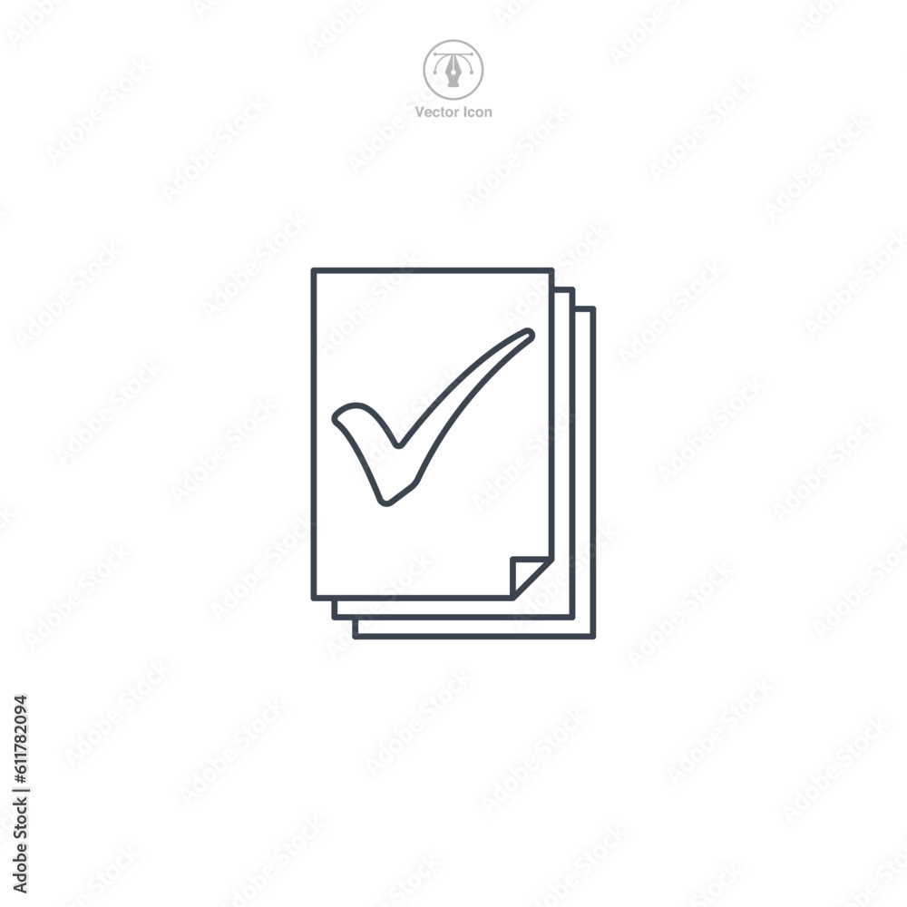 Document or File Folder icon. A clean and organized vector illustration ...