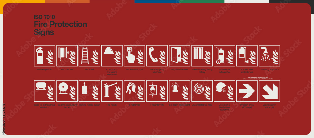 International set signs symbols ISO 7010 Updated 2023. Used in ...