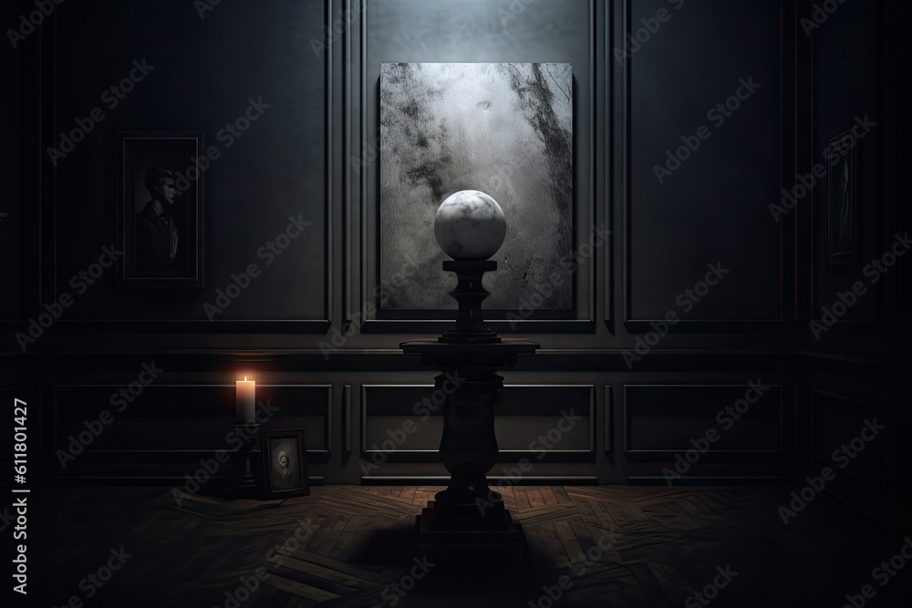 Dark room with light from the window hitting the wall. A picture of a ...