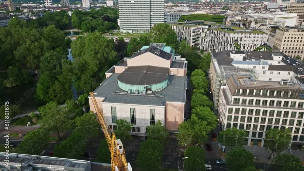Drone shot of Deutsche Oper am Rhein / Ballett am Rhein . Opernhaus ... Drone shot of Deutsche Oper am Rhein / Ballett am Rhein . Opernhaus ...