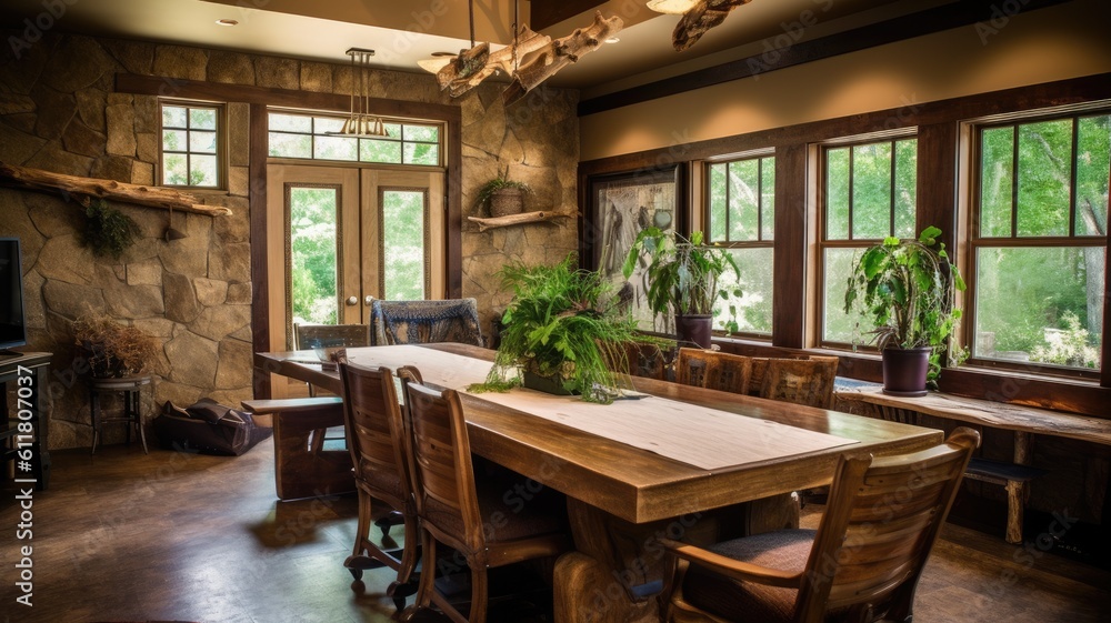 Inspiring office interior design Rustic style Conference Room featuring ...