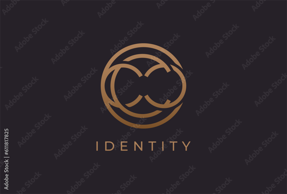 Abstract initial letter CCC logo,usable for branding and business logos ...