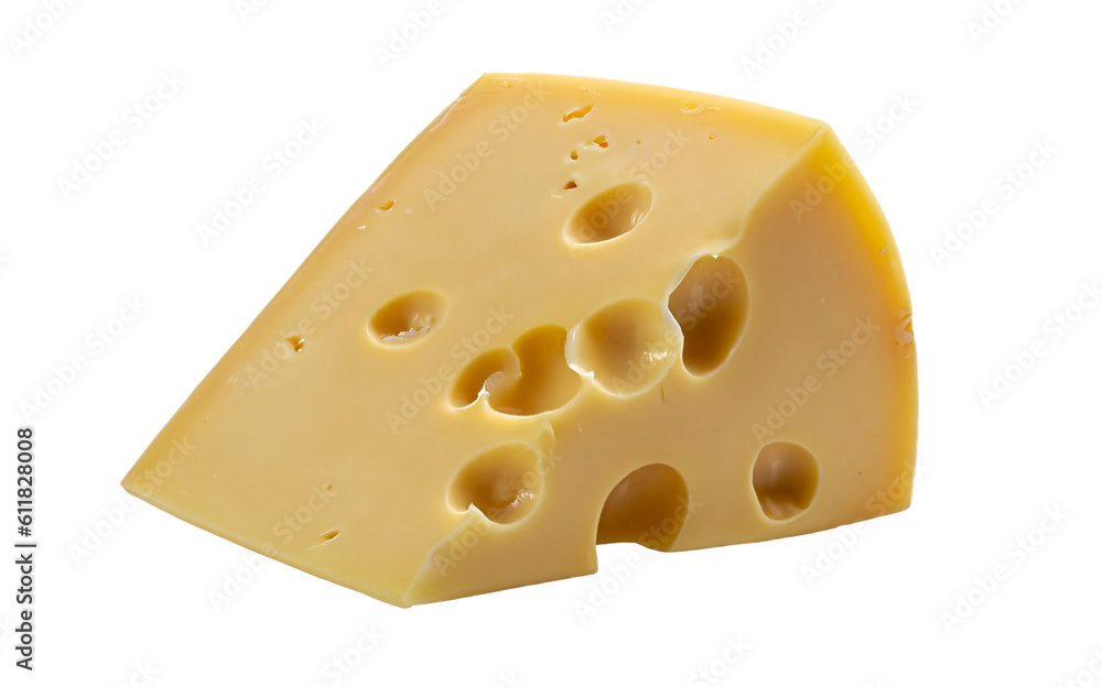 Emmental cheese triangle, Swiss cheese, png , isolated on transparent ...