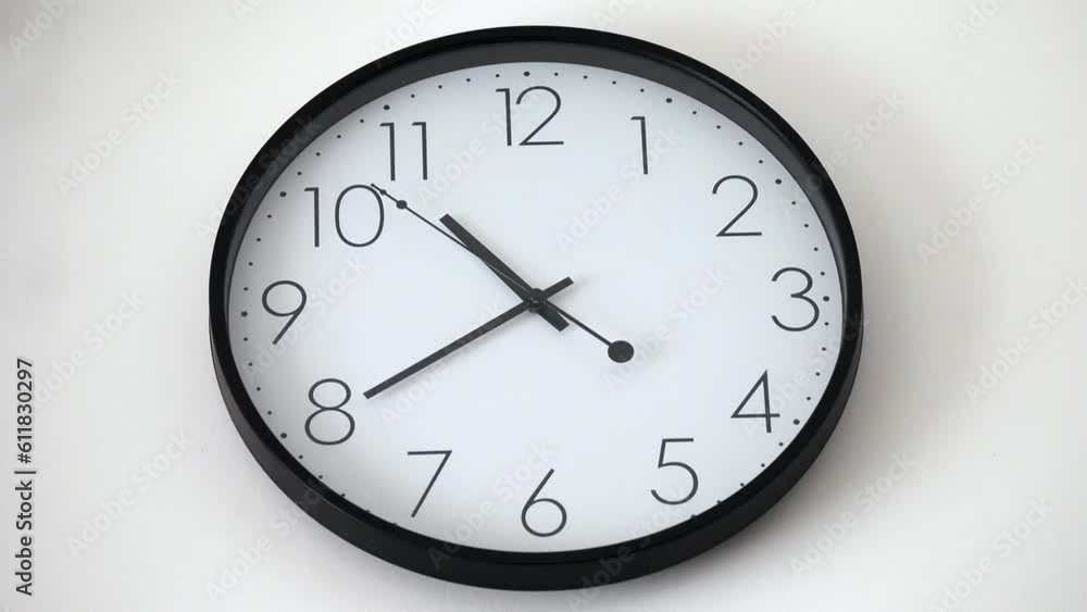 Clock faces wall clocks with numbers, White wall clocks running, The ...