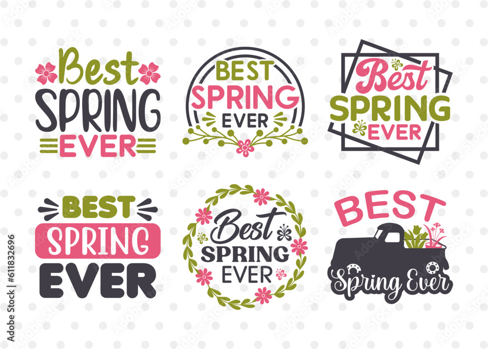 Best Spring Ever SVG Bundle, Welcome Spring Svg, Spring Svg, Hello ...